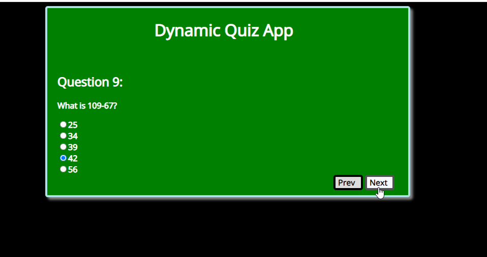Simple Dynamic Quiz App In Javascript Free Source Code Sourcecodester